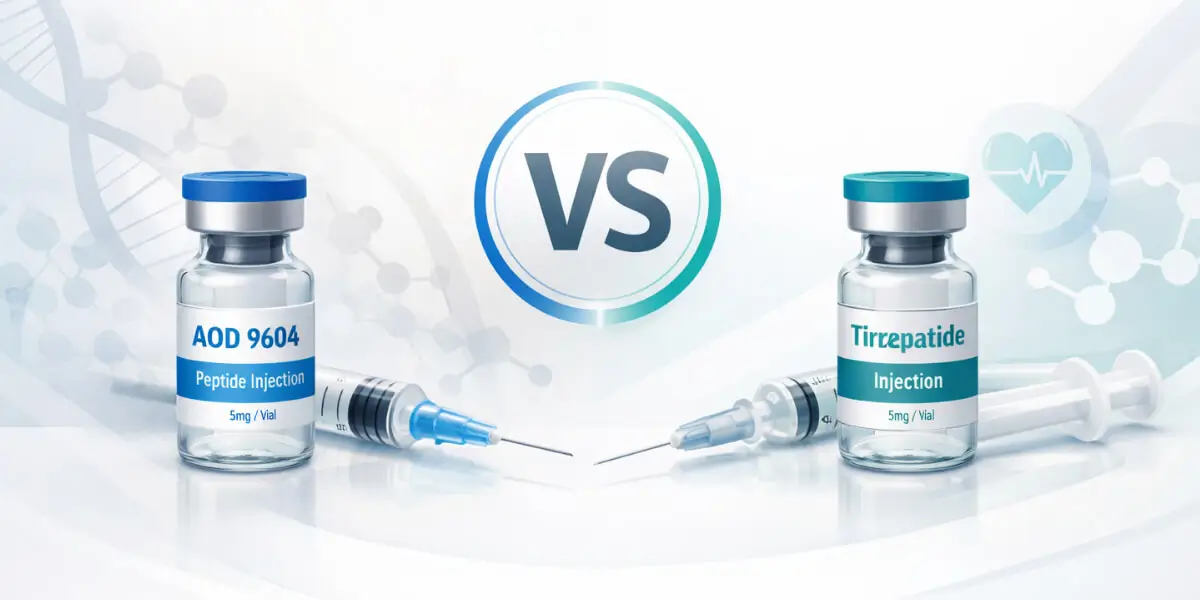 AOD 9604 vs Tirzepatide: Fat Loss Peptide vs Prescription Injection